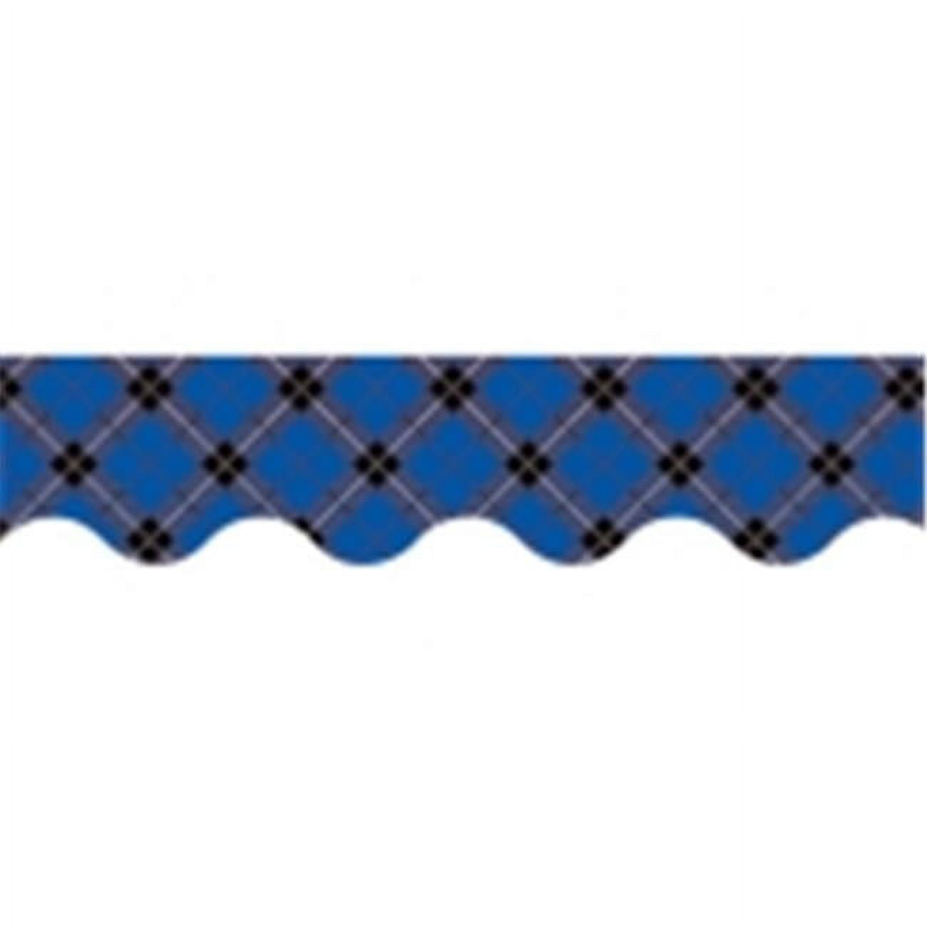 Blue Plaid Scalloped Border Trim - Walmart.com