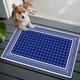 Blue Plaid Small Area Rugs 2x3 Country Rustic Farmhouse Geometric Lines ...