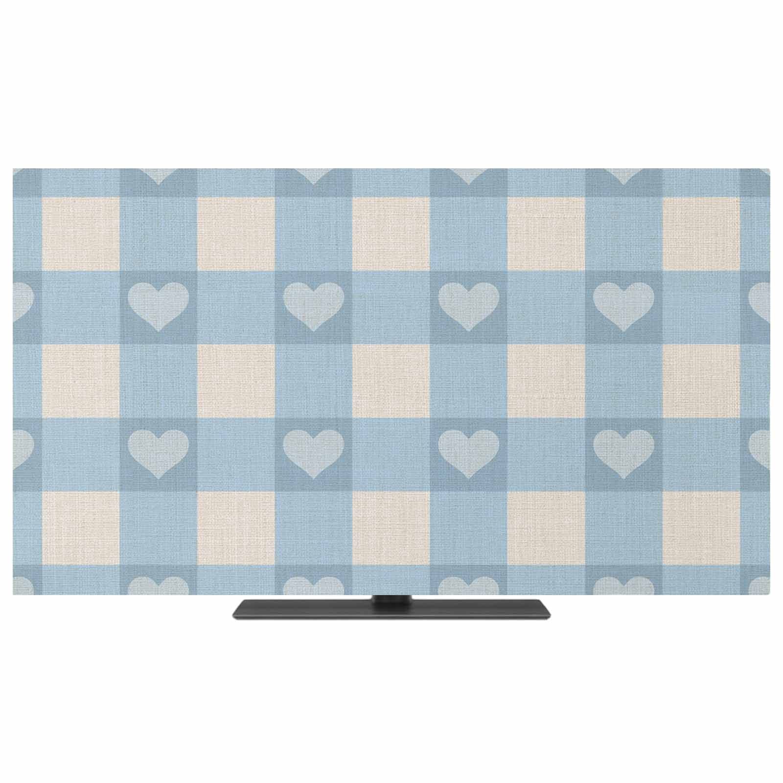 Blue Plaid TV Dust Cover,Stretchable TV Screen Desktop Computer ...