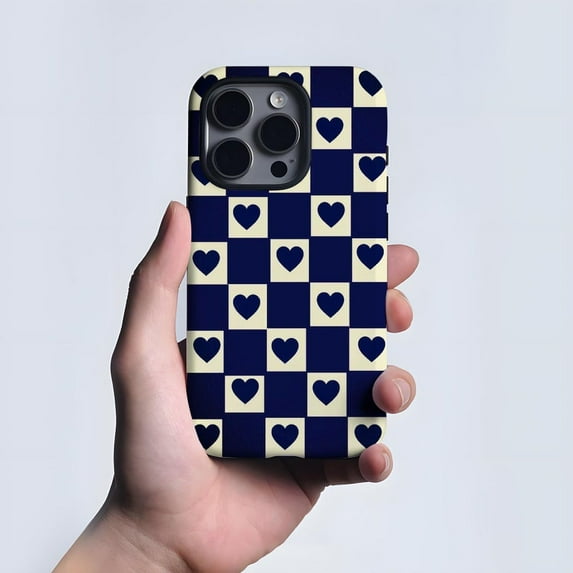 Blue Plaid Tartan Fabric Retro Pattern iPhone Case 17 16 15 14 13 12 11 ...