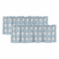 Blue Plaid Valances for Windows, Country Cute Love Pastoral Heart ...