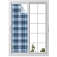 Blue Plaid Window Privacy Film Rustic Farmhouse Decorative Glass Window ...