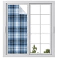 Blue Plaid Window Privacy Film Rustic Farmhouse Decorative Glass Window ...