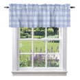 Blue Plaid Window Valance for Kitchen, Country Rustic Farmhouse Classic ...