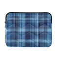 Blue Plaids Quilted Laptop Protective Cases Computer Sleeves Tablet ...