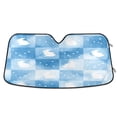 Blue Plaids Rabbits Easter Windshield Sun Shade Automobile Visor ...