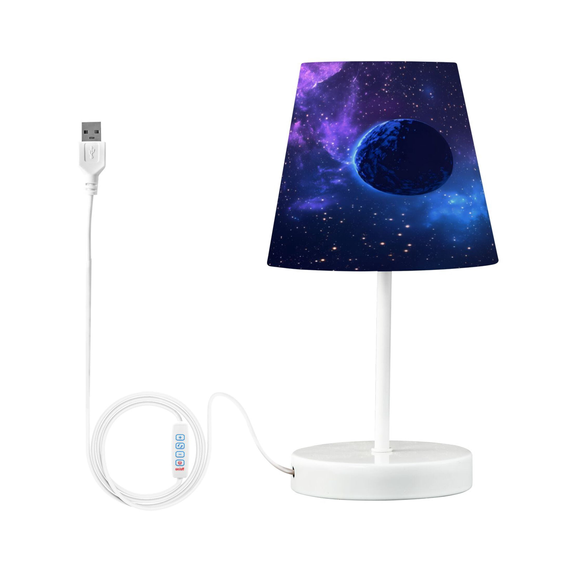 Blue Planet in Space Desk Lamp LED Table Nightstand Lamps with 3 Color ...