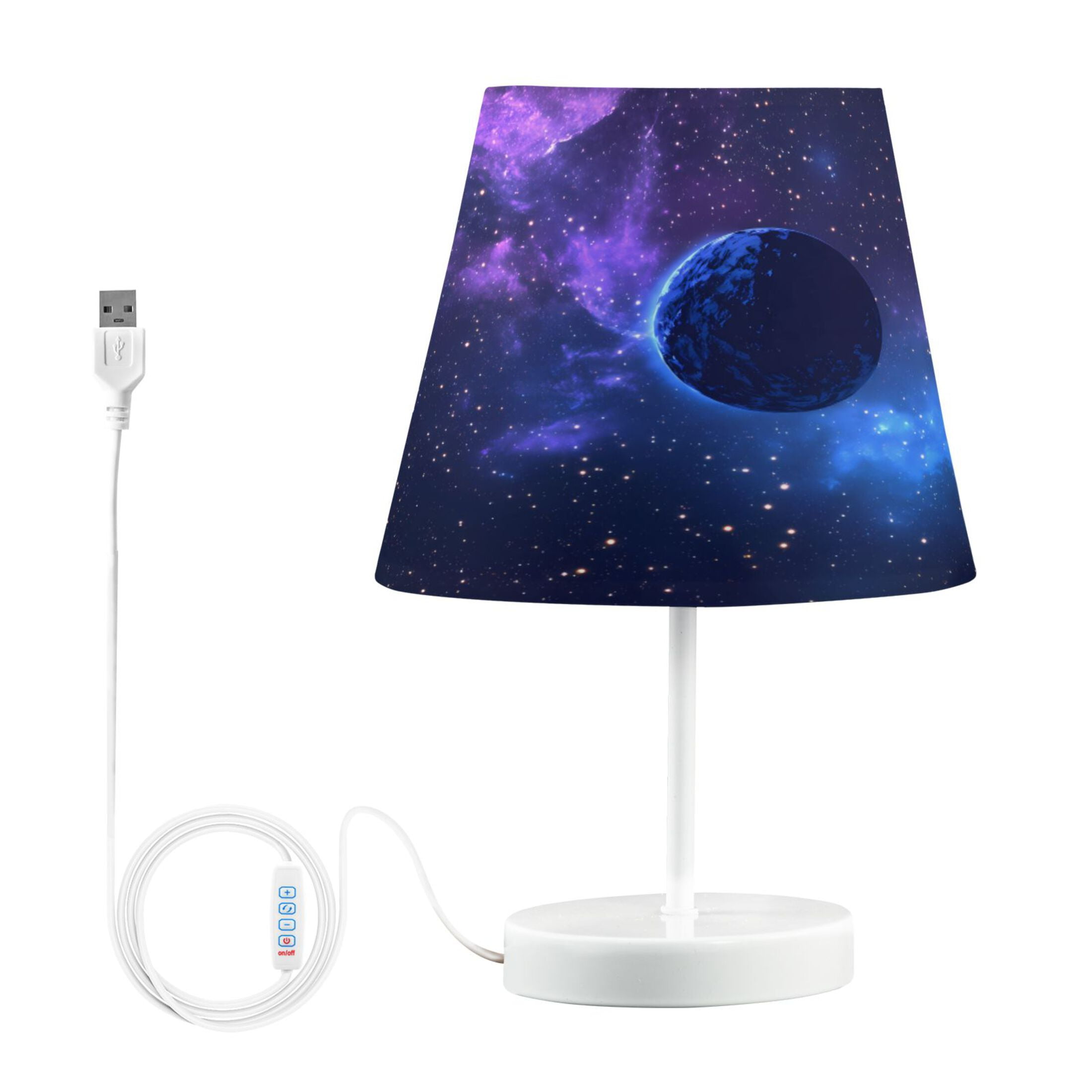 Blue Planet in Space Desk Lamp LED Table Nightstand Lamps with 3 Color ...
