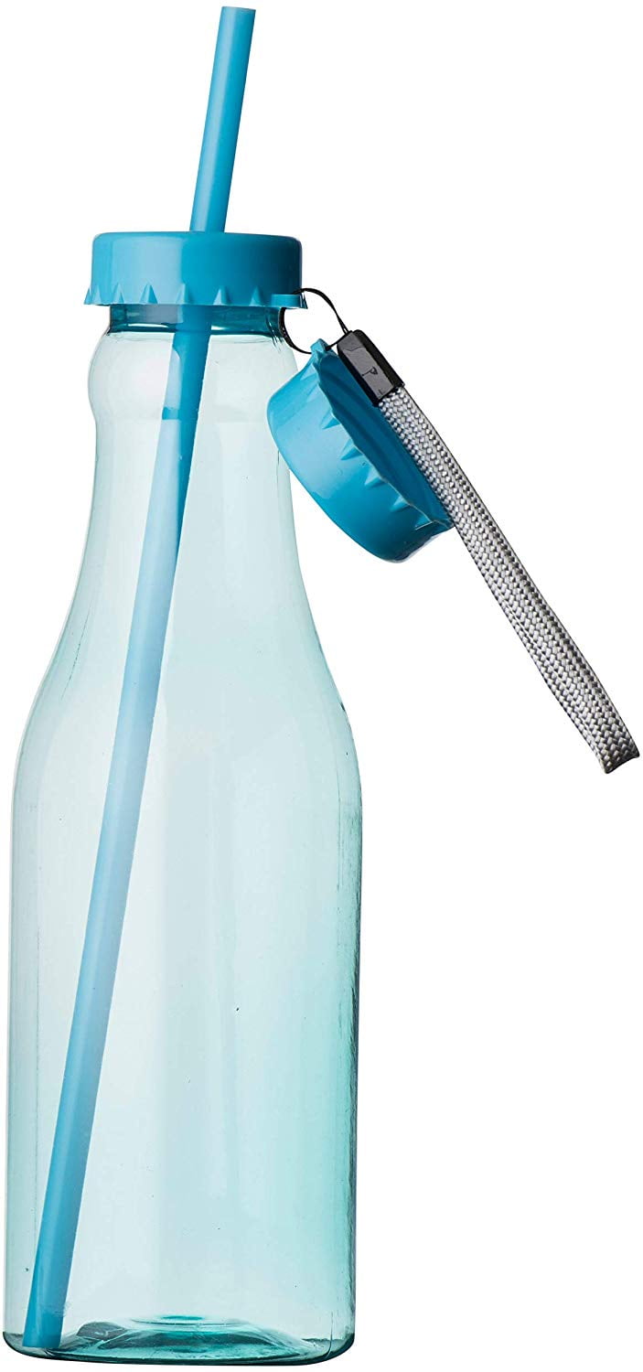 Blue Plastic Bottle With Straw 12 Pack 22 Oz - Walmart.com