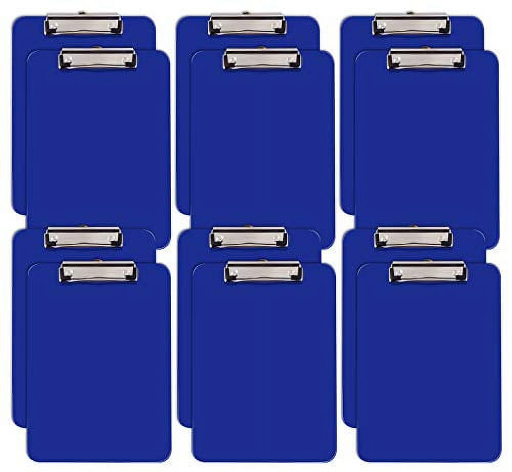 Better Office Products Blue Plastic Clipboards, 12 Pack, 12.5x9 Inch ...