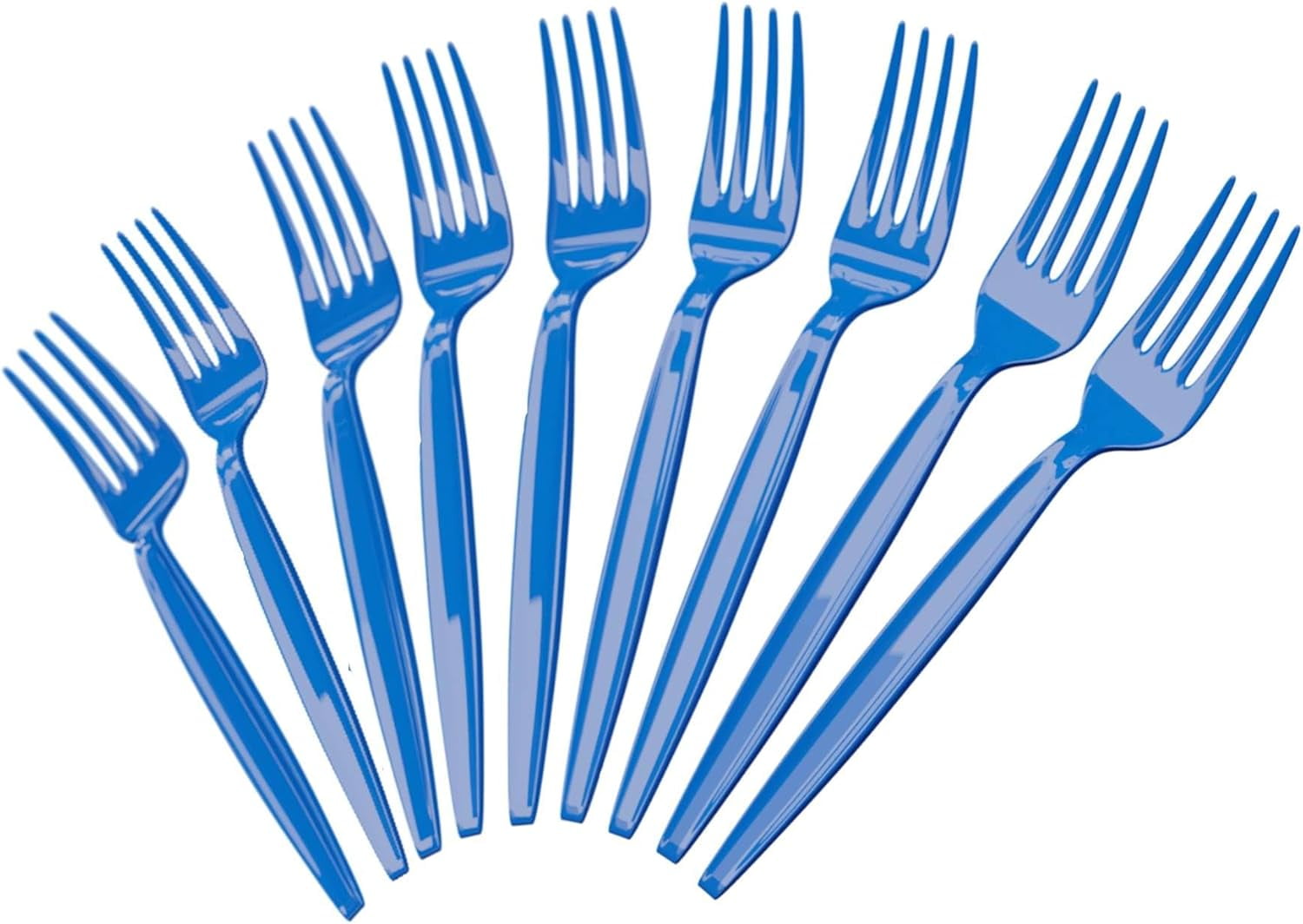 Blue Plastic Forks (50 Pieces) - Durable, Disposable Cutlery for ...