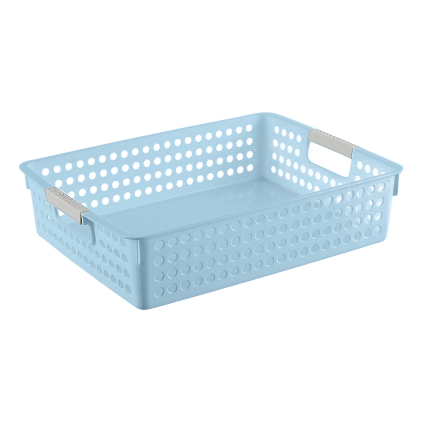 Blue Plastic Storage Baskets Multi Purpose Organizer Bin Waterproof ...