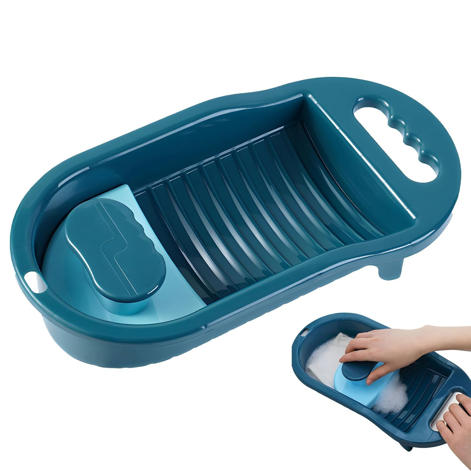 Blue Plastic Washing Board, Portable Hand Laundry Tool for Home, By ...