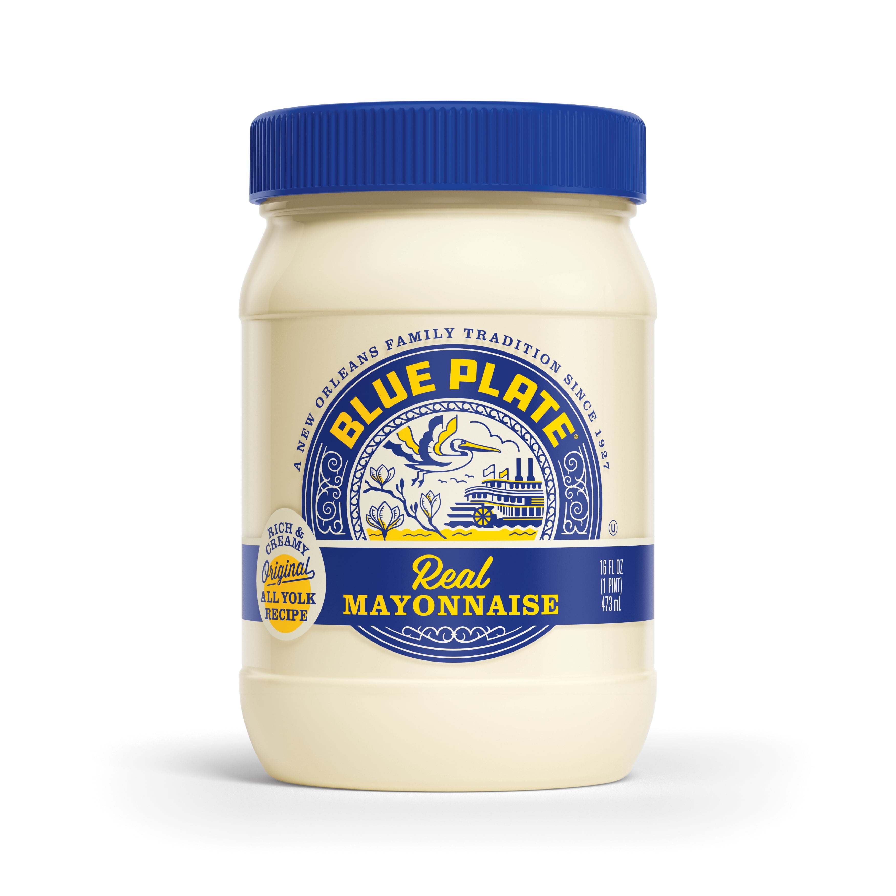 Blue Plate Mayonnaise, Real Mayonnaise, 16 fl oz Plastic Jar, Rich and ...