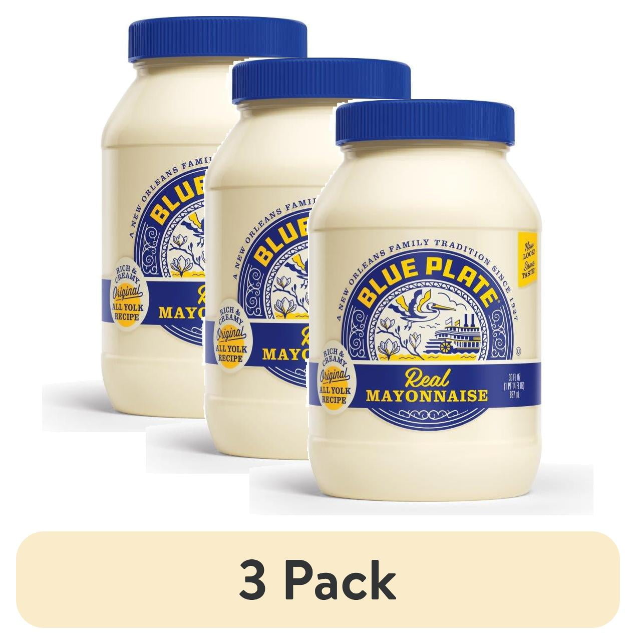 (3 pack) Blue Plate Real Mayonnaise, 30 fl oz - Walmart.com