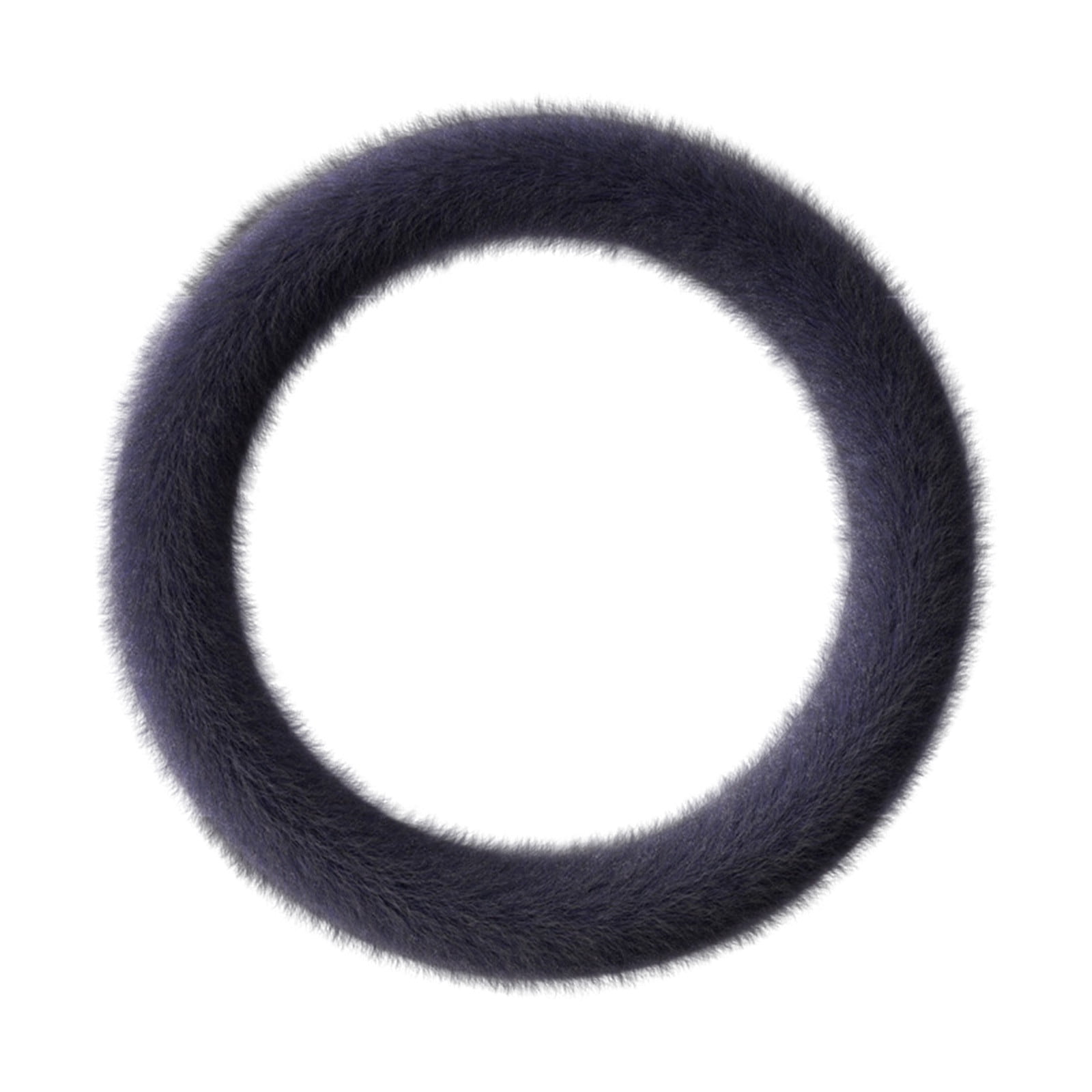 Blue Plush Fabric Steering Wheel Cover For Winter Driving Comfort And ...