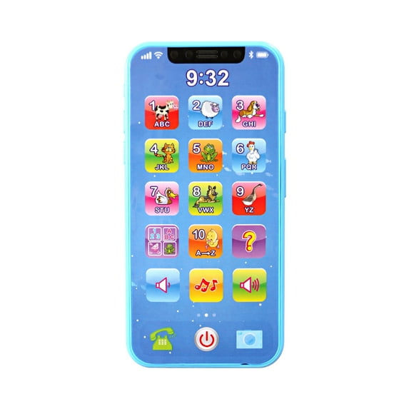 Blue Pocket Size Kids Learning Phone Toy Educational Sound Device ...