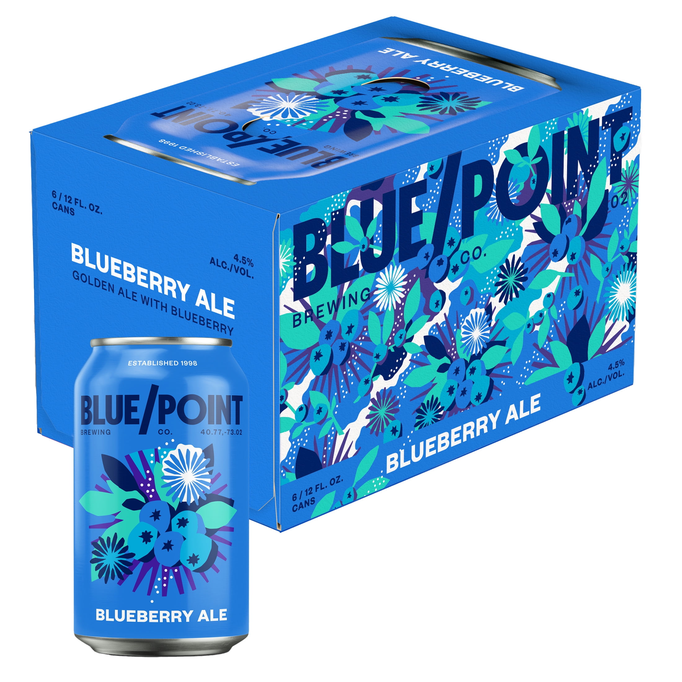 Blue Point Blueberry Ale Craft Beer, Blueberry Ale, 6 Pack, 12 fl. oz ...
