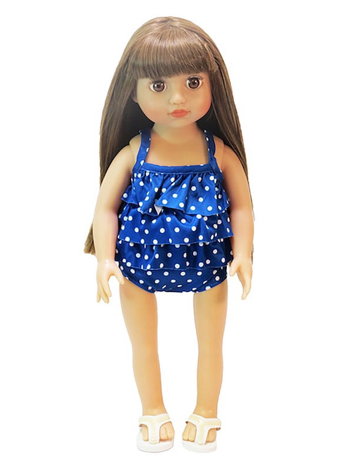 Blue Polka Dot Bathing Suit for 18inch Dolls | American Fashion World ...