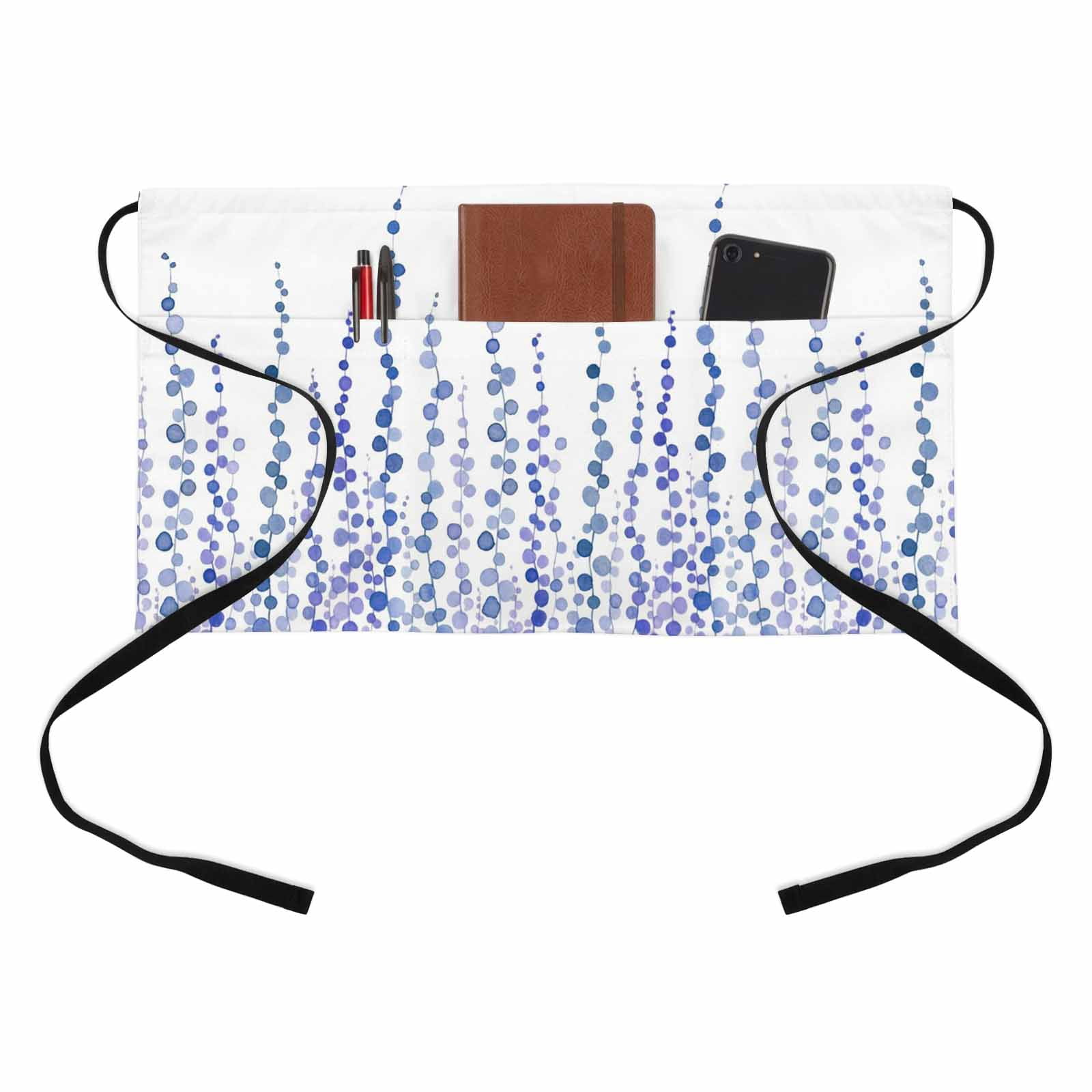 Blue Polka Dot Kitchen Restaurant Half Waist Apron, Retro Abstract Art ...