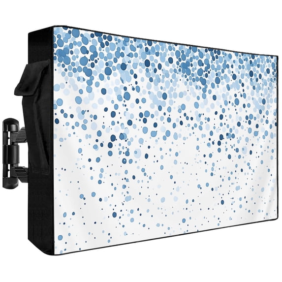 Blue Polka Dot Outdoor TV Cover 48 to 50 inch Watercolor Blue Gradient ...
