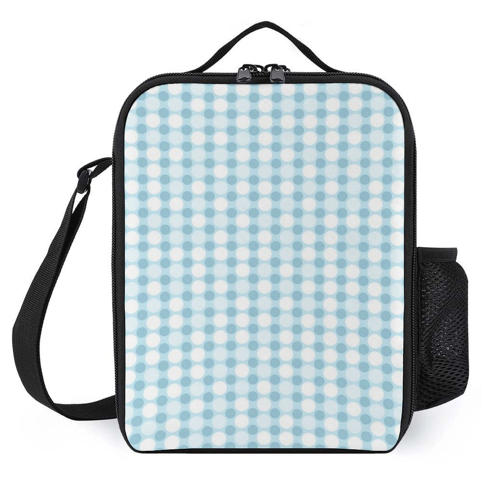 Blue Polka Dot Pattern Messenger Bag Cartoon Teenage Crossbody Bag ...