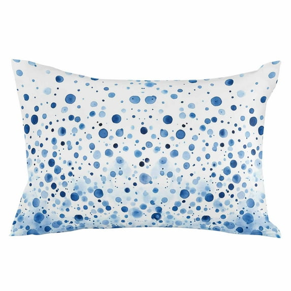 Blue Polka Dot Throw Pillow Cover 12 x 20 Inch Decorative Pillow Cover ...