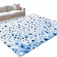 Blue Polka Dot Washable Rug 6x9 Area Rug for Living Room Bedroom Non ...