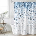 Blue Polka Dot Waterproof Fabric Shower Curtain,Abstract Modern Art ...