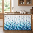 Blue Polka Dots Cabinet Curtains for Kitchen 32"W x 55"L, Watercolor ...