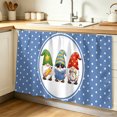 Blue Polka Dots Gnomes Cabinet Curtain 28"W x 51"L, Pencils Book Clock ...