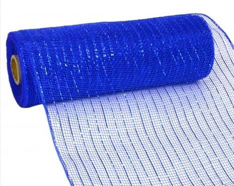 Blue Poly Deco Mesh, Metallic -10 inch X 10 Yard - Walmart.com