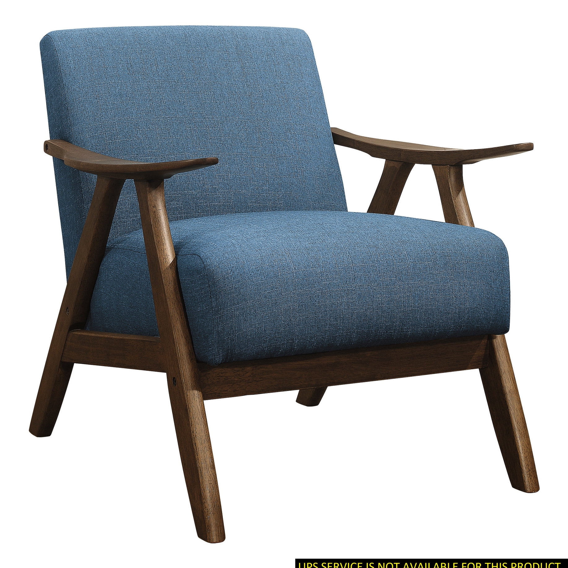 Blue Polyester Upholstered Chair | Foam Padding over Pocket Coils ...