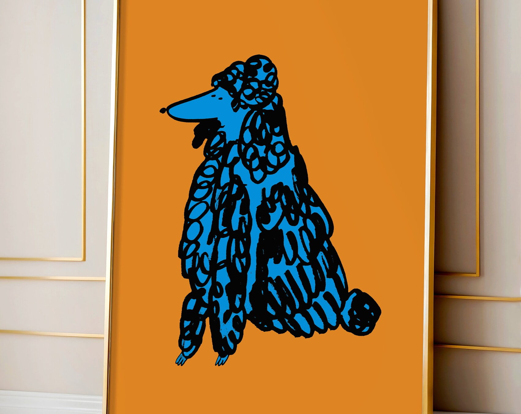 Blue Poodle Art Print - Home Decor For Dog Lovers - Gift For Her - Dogs ...