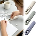Blue Portable Clip Stapler With 108 Reusable Clips New Push Clip Device ...