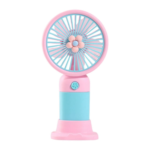 Blue Portable Handheld Usb Fan Mini Fan Base Desktop Student ...