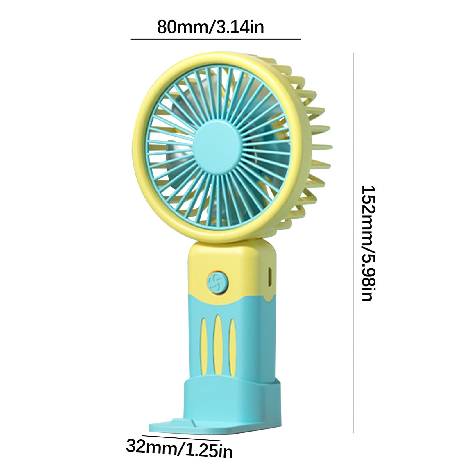 Blue Portable Mini Handheld Fan Usb Rechargeable For Students Outdoor ...