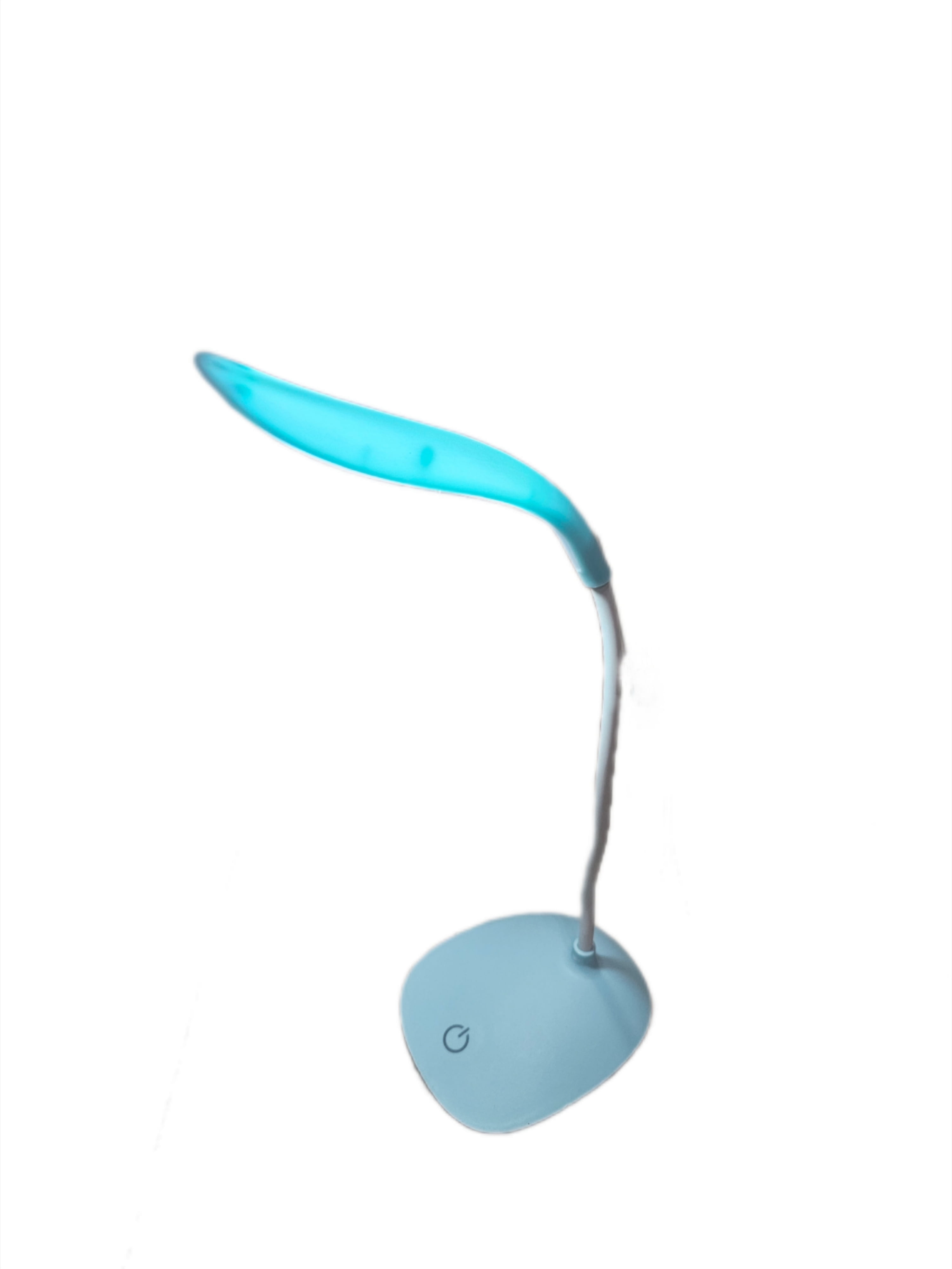 Blue Office or Bedroom Table Gooseneck Touch Dimming Lamp, Rechargeable ...