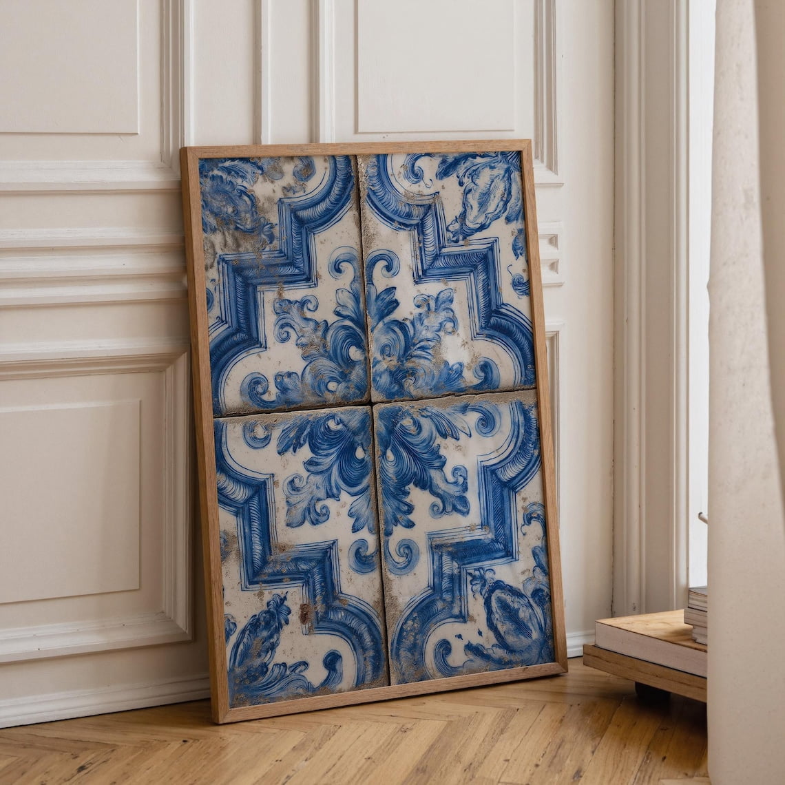 Blue Portuguese Tile Wall Art Azulejos Ceramic Tile Mediterranean ...