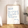 Blue Positive Affirmation Print Girl Daily Reminder Poster Motivational ...