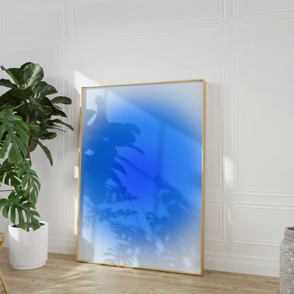 Blue Positive Aura Affirmation Wall Art, Unframed Canvas Size 24x36 ...