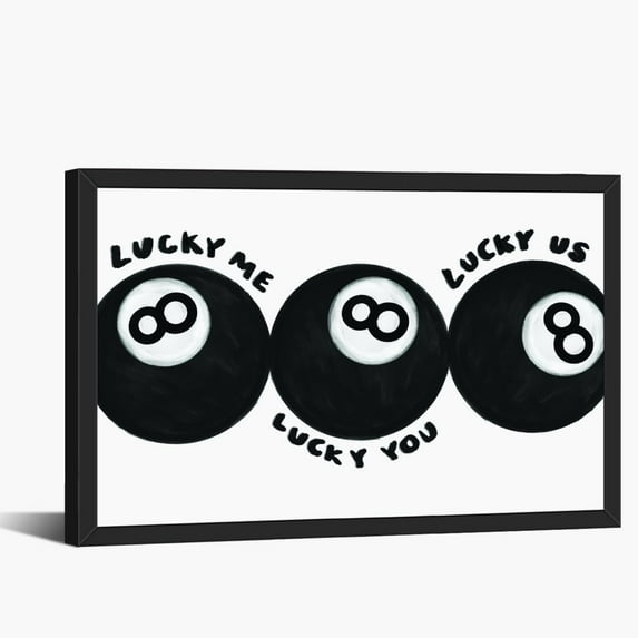 Blue Posters Funky Cheetah Wall Art Retro Lucky 8 Ball Poster Set of 3 ...