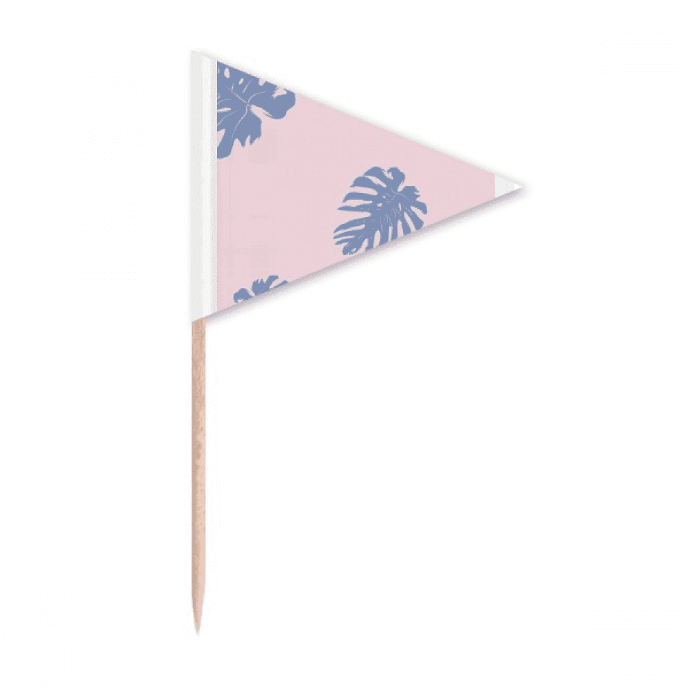 Blue Powder Drawing Art Toothpick Triangle Cupcake Toppers Flag ...