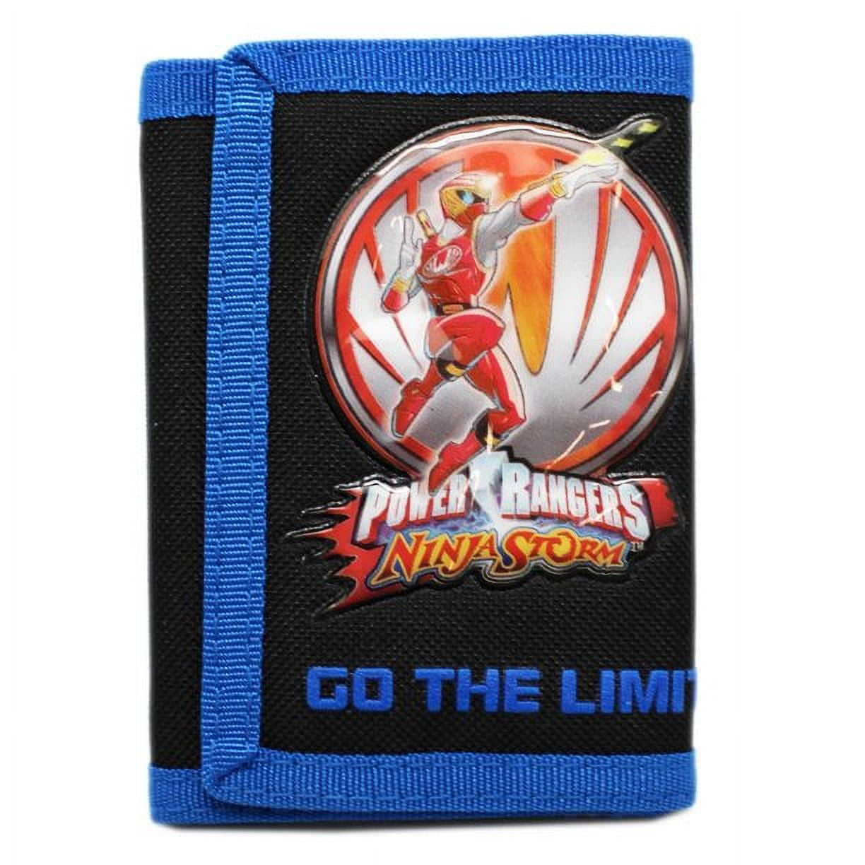 Blue Power Rangers Ninja Storm Kids Blue/Black Tri-Fold Wallet ...