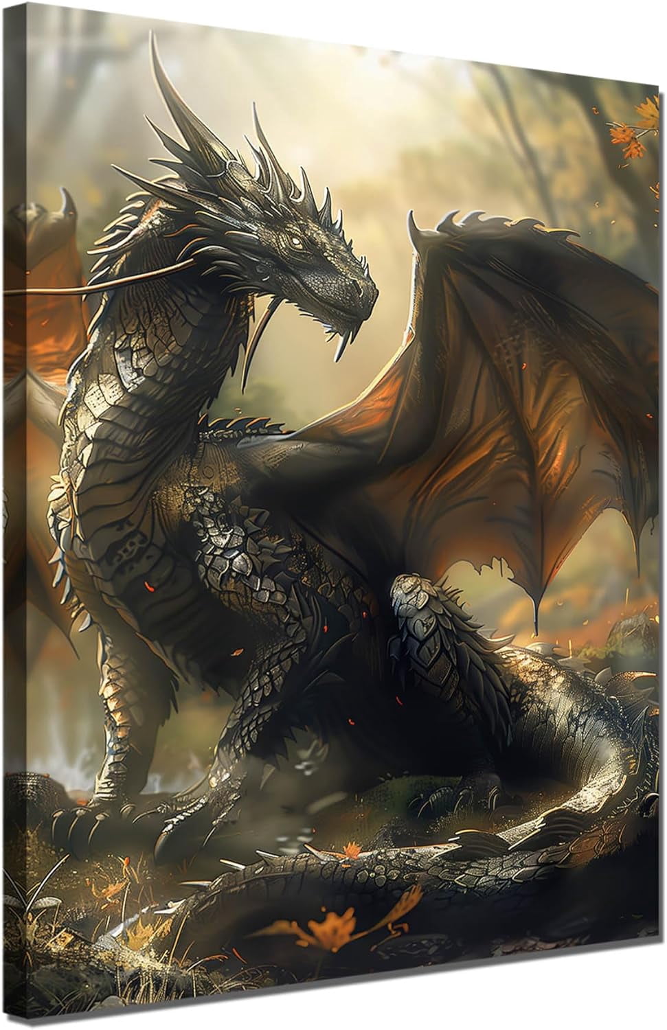 High quality modernBlue Powerful Dragon CanvasPictures Wall DecorPrints ...