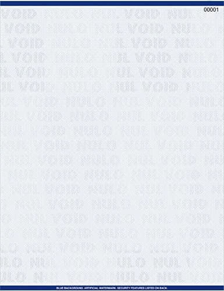 Blue Premium Prescription Security Laser RX Sheets 8.5 x 11 (1,000) (No ...