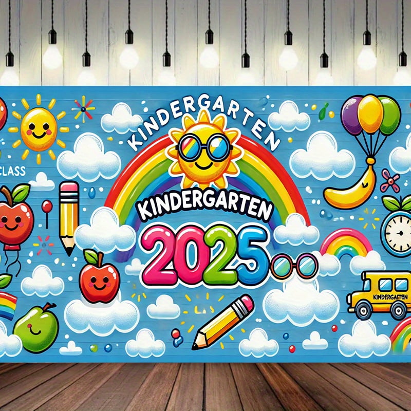 Blue Preschool Graduation Party Backdrop 2025 Kindergarten Graduation ...