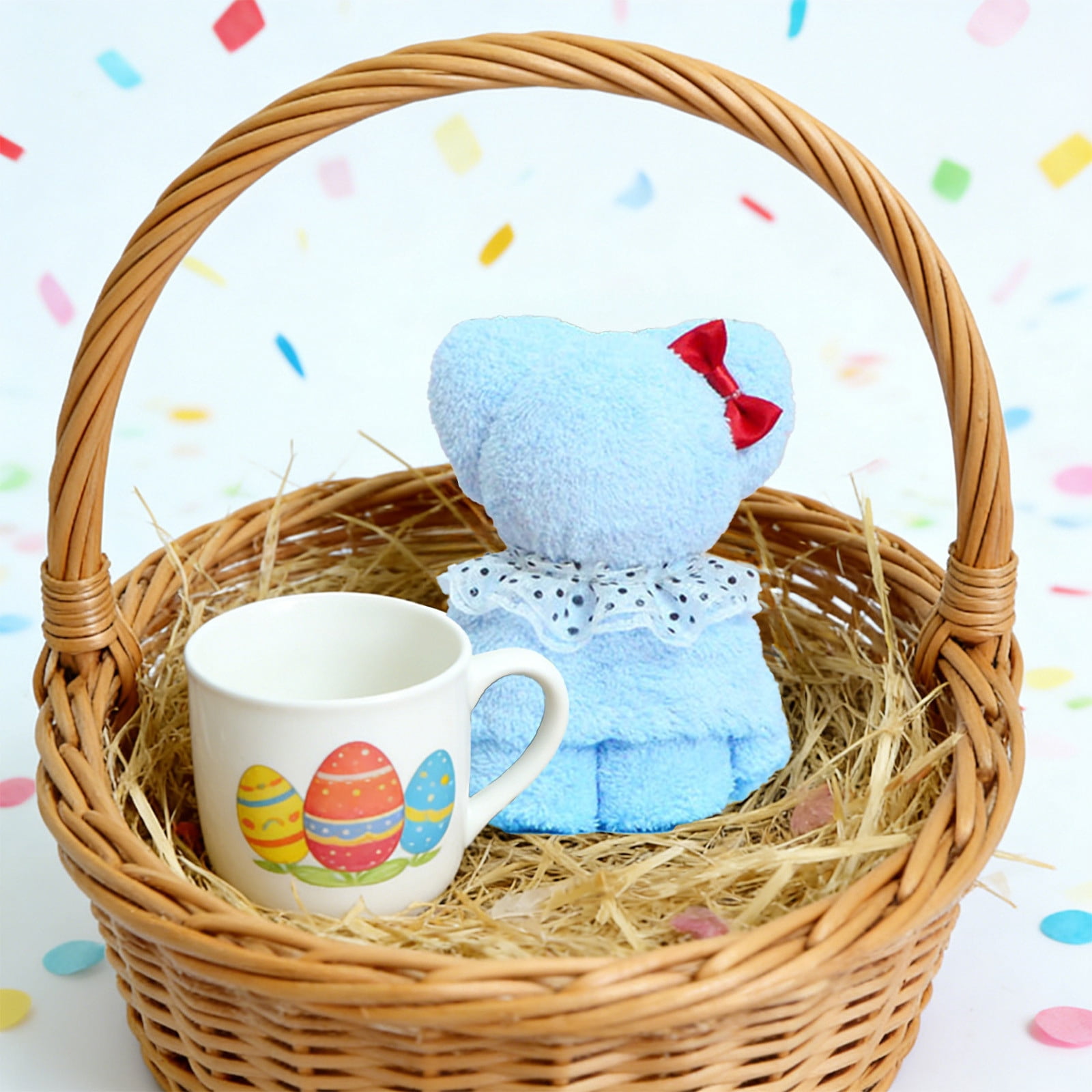 Blue Princess Bear Towel Gift Set - 11.81x11.81in Soft Absorbent Towel ...