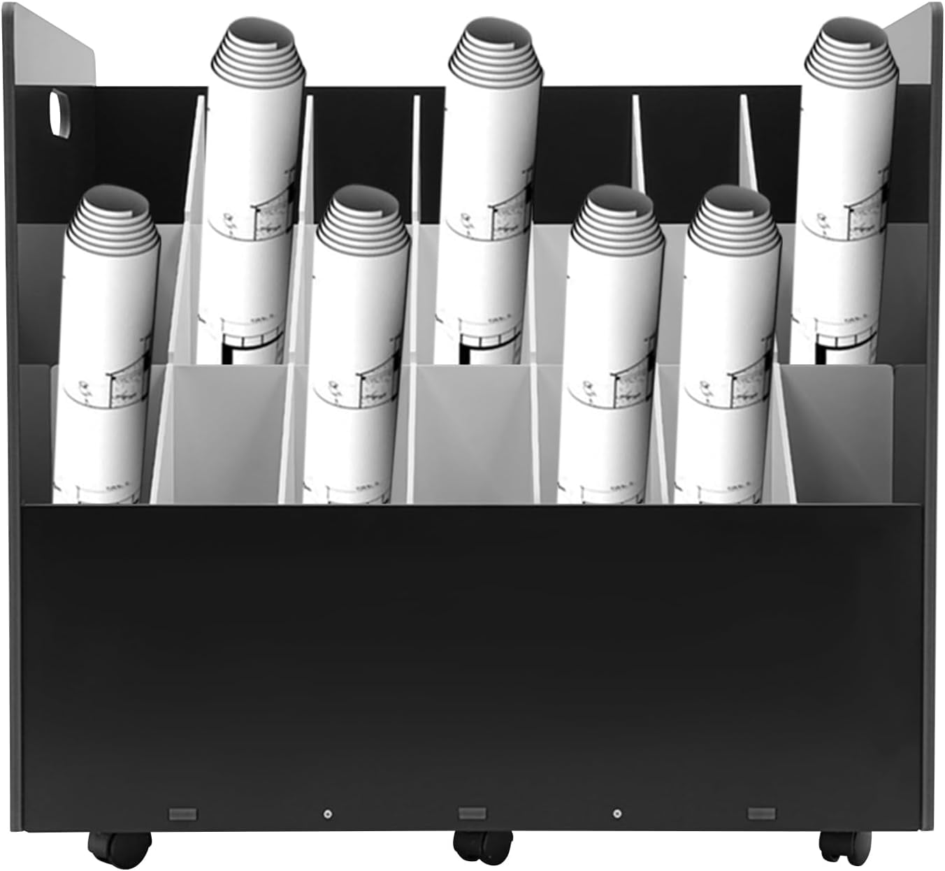 Blue Print Storage Organizer, 21 Slots Mobile Roll File Cart Blueprint ...