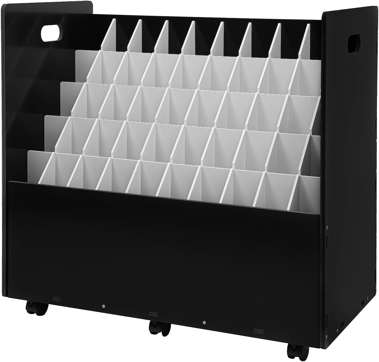 Blue Print Storage Organizer, 50 Slots Mobile Roll File Cart Blueprint ...